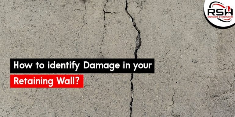 Retaining wall damage identification tips